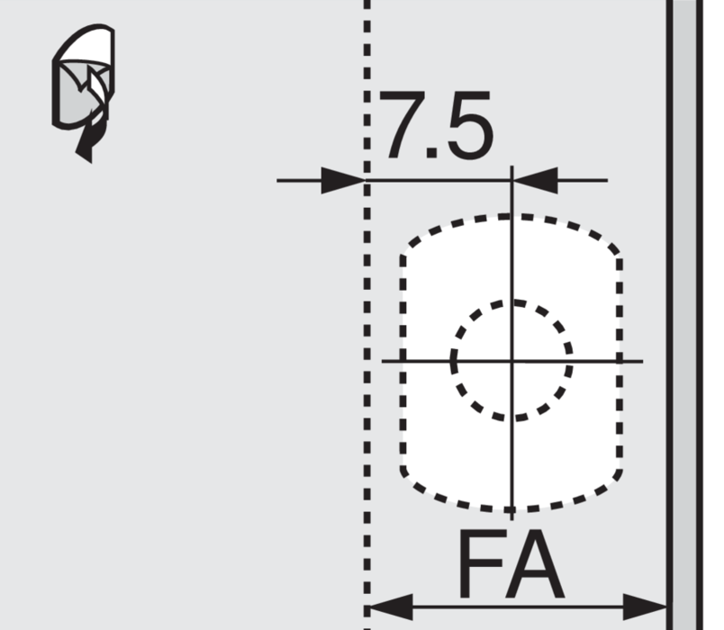 Blum 956A1004 / Sada TIP-ON pro dvířka, prodloužená délka, s