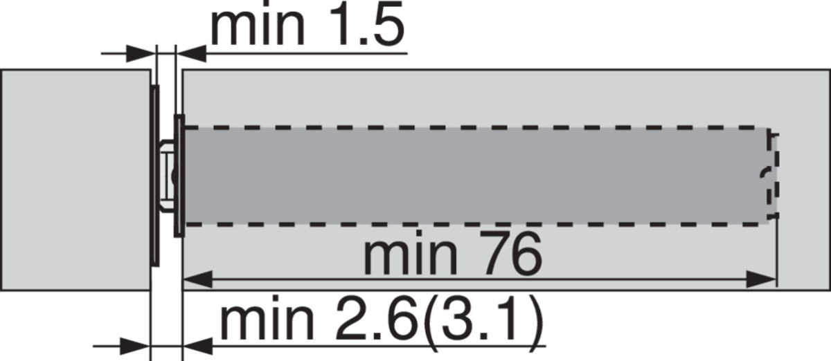 Blum 956A1004 / Sada TIP-ON pro dvířka, prodloužená délka, s