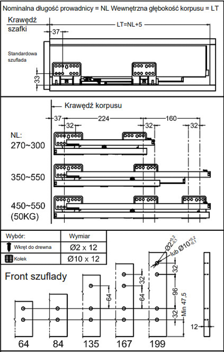 Häfele Matrix Box S Slim H167mm, keskeny kávás komplett fiókrendszer