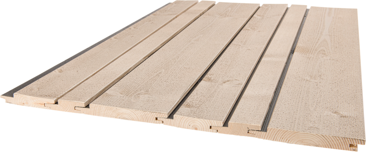 Fassadenprofil Fichte VEH Top vertikal Schattennut Feder schwarz,